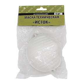 Маска техническая формованная Исток, однослойная, 5 шт цена - купить в ...