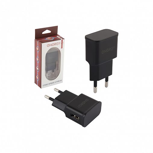 Зарядное устройство для телефона Energy ET-09, 1 А, USB, черное цена ...