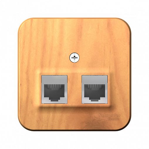 Розетка компьютерная RJ45 двойная Systeme (Schneider) Electric Blanca ...