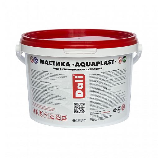 Мастика гидроизоляционная Dali Aquaplast, универсальная, акриловая, 2,5 ...