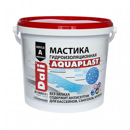 Мастика гидроизоляционная Dali Aquaplast, универсальная, акриловая, 5 л ...